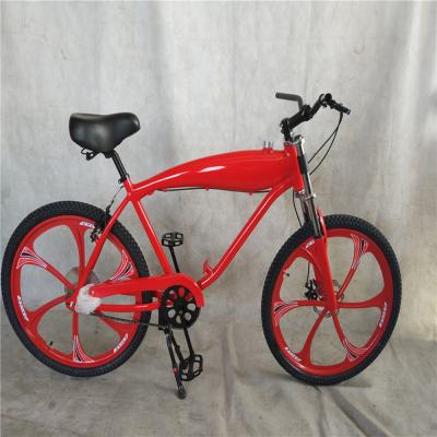 China 26 Inch Gas Powered Motorized Bike Frame with Gas Tank and 80CC Engine Kit for sale