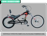 China Chopper Bike Black Low Rider Fashion Bike with F Disc Brake R V-Brake Technology for sale