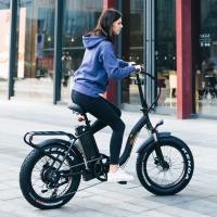 China 1000W Motor 48V 14AH Step Through Electric Lady Women Folding Fat Snow Tire Bike 20 Inch for sale