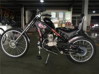 China 26 Inch Cruiser Motor Bike Bicycle with 4 Stroke Gas Motor Petrol Engine Kit V Brake for sale