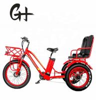 China Bafang 750W Motor Electric Tricycle with Fat Tire E Three Wheels and Passenger Seat for sale
