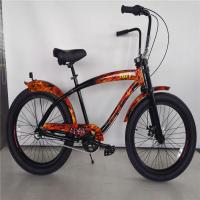 China Adult 3 Speed 24 Inch 3.0 Inch Fat Tire Beach Cruiser Bike with Double Wall Alloy Rim for sale