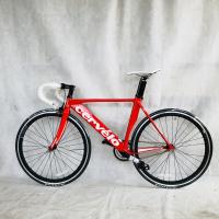 China 12KG 700C Single Speed Track Aluminum Frame Fixed Gear Bike with Carbon Fiber Fork for sale