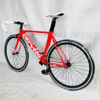 China 12KG 700C Single Speed Track Aluminum Frame Fixed Gear Bike with Carbon Fiber Fork for sale