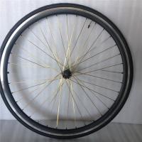 China 43mm Anodized Blue Flip Flop Fixed Gear Road Bike Wheel Set with Colorful Spokes for sale