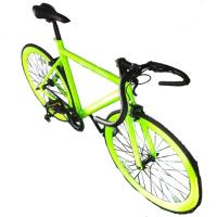 China Color 700C Green Single Speed Fixie Gear Bike with Neon Nights Glow-in-the-Dark Paint for sale