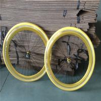 China Customized 700C Fixed Gear Bike Wheel Set with Pantone Color and 32-40H Spoke Hole for sale