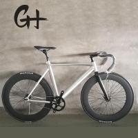 China 700C CE OEM 7005 Aluminum Alloy Fixed Gear Single Speed Adult 80MM Rim Carbon Fork Track Bike for sale