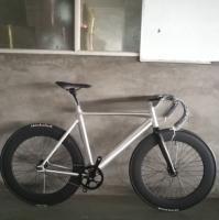 China 700C CE OEM 7005 Aluminum Alloy Fixed Gear Single Speed Adult 80MM Rim Carbon Fork Track Bike for sale