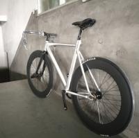 China 700C CE OEM 7005 Aluminum Alloy Fixed Gear Single Speed Adult 80MM Rim Carbon Fork Track Bike for sale