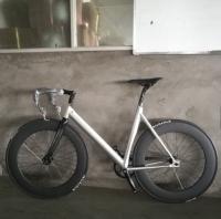 China 700C CE OEM 7005 Aluminum Alloy Fixed Gear Single Speed Adult 80MM Rim Carbon Fork Track Bike for sale