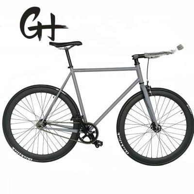 China 700C Double Wall 45MM Aluminum Rim Thickslick WTB Smooth Tire Bearing BB Set OEM Single Speed Fixie Gear Bicycle for sale