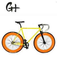 China CE Approved 700C 80MM Big Rim Colorful Single Speed Fixed Gear Bike with 1.6m Alloy Stem for sale