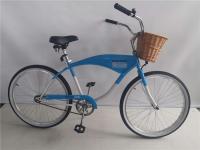 China 26 Inch Single Speed Adult Beach Cruiser Bike with Metal Tray Convenient Front Tray for sale
