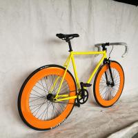 China CE Approved 700C 80MM Big Rim Colorful Single Speed Fixed Gear Bike with 1.6m Alloy Stem for sale