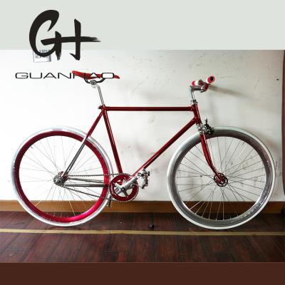 China 700C Lugged 4310 CR-MO Steel Frame Fork Vintage Single Speed Fixed Gear Road Bar Bike for sale
