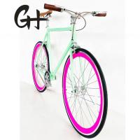 China 700C American CE CPSC Chinese Fixie Gear Single Speed Bike Length m 1.8 Steel Fork for sale