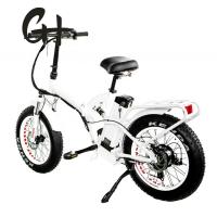 China 48V 1000W 13AH Lithium Battery Big 4.0 Fat Snow Tire Electric Folding Bike for USA Market for sale