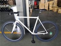 China Sleek white frame adult 700C single speed bicycle fixed gear bikes with coaster brake for sale