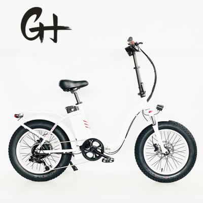 China High Speed 48V 1000W Fat Tire 4.0 Snow Tire Electric Folding Bike with Shimano 7 Speeds for sale