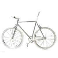 China OEM 700C Sliver Paint Fixed Gear Bicycle with CR-MO Chrome Rim anodize JIS Standard for sale