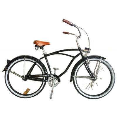 China Single Speed 26inch Men Beach Cruiser Bike with Hi-Ten Steel Frame and Aluminum Rim for sale