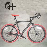 China 700C Full Matte Black OEM Aluminium Frame Single Speed Road Bike Gross Weight 13KG for sale