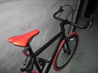 China 700C Full Matte Black OEM Aluminium Frame Single Speed Road Bike Gross Weight 13KG for sale