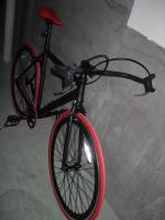 China 700C Full Matte Black OEM Aluminium Frame Single Speed Road Bike Gross Weight 13KG for sale
