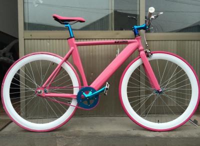 China 700C Fixed Gear Bike with Front Caliper Brake Aluminium Alloy Frame and Single Speed for sale
