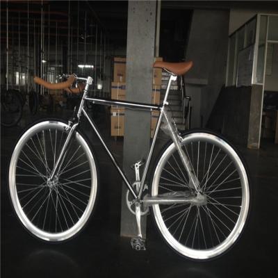 China NO Foldable 700C Chrome Color Single Speed Adult Racing Fixie Bike from OEM Taiwan Parts for sale