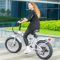 China 48V 21ah Lithium Battery CE Certified 1000W 50KM/H Big Snow Fat Tire Electric Folding Bike Full Suspension for sale