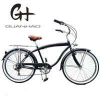 China 17kg Lightweight 26inch Hard Frame Non-rear Damper 7 Speeds Men Beach Cruiser Bikes for sale