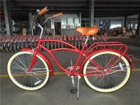 China Blue Color Single Speed 26 inch Men's Vintage Cruiser Bicycle with Front Wheel V Brake for sale