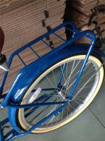 China Blue Color Single Speed 26 inch Men's Vintage Cruiser Bicycle with Front Wheel V Brake for sale