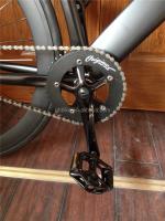 China 700c Black Aluminum Frame Fixie Bike with Double V Brake Fixed Gear Man Track Bike for sale
