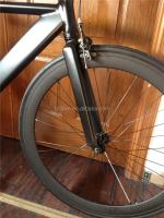 China 700c Black Aluminum Frame Fixie Bike with Double V Brake Fixed Gear Man Track Bike for sale