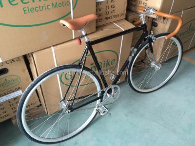 China 700C Single Speed Fixed Gear Bike with R Caliper Brake Vintage Drop Bar Fixie Bicycle for sale