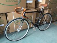 China 700C Single Speed Fixed Gear Bike with R Caliper Brake Vintage Drop Bar Fixie Bicycle for sale