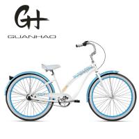 China Beautiful Women Beach Cruiser Bicycle with Inner Water Sticker 26inch 3 Speed OEM/ODM for sale