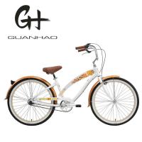 China Beautiful Women Beach Cruiser Bicycle with Inner Water Sticker 26inch 3 Speed OEM/ODM for sale