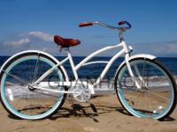 China CE and ISO 9001 Accredited Steel Fork Beach Cruiser Bike with Gloss Weight of 19kg for sale