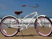 China CE and ISO 9001 Accredited Steel Fork Beach Cruiser Bike with Gloss Weight of 19kg for sale
