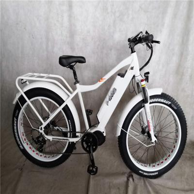 China 1000W 8 fun bafang mid drive motor suspension fat tire 26*4.0