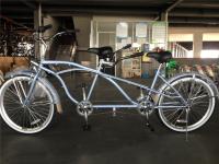 China OEM 26 Inch Adults Tandem Beach Cruiser Bike with 1.8m Length and 300kg Load Capacity for sale