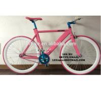 China Lightweight Aluminium Fixed Gear Bike 2020 Pink 700C for Easy and Fun Riding for sale