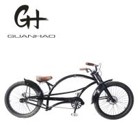 China 24 Inch Red Color Long Chopper Cruiser Bike with 24*3.0 Tire and Aluminum Alloy Rim for sale