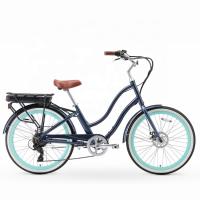China Power Supply Lithium Battery 48V 14AH Electric Beach Cruiser Bicycle for Women Adults for sale