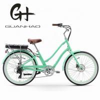 China Power Supply Lithium Battery 48V 14AH Electric Beach Cruiser Bicycle for Women Adults for sale