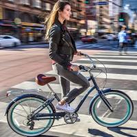China Power Supply Lithium Battery 48V 14AH Electric Beach Cruiser Bicycle for Women Adults for sale